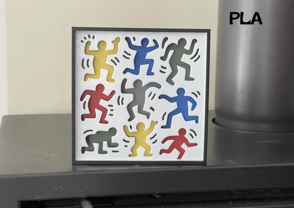 Keith Haring style Shadow Boxes - Free 3D Print Model - MakerWorld