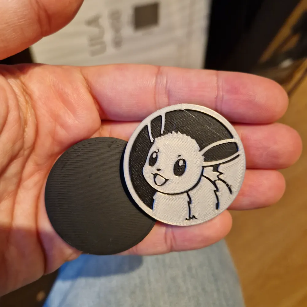 Eevee Pokemon Coin by Kryator - MakerWorld