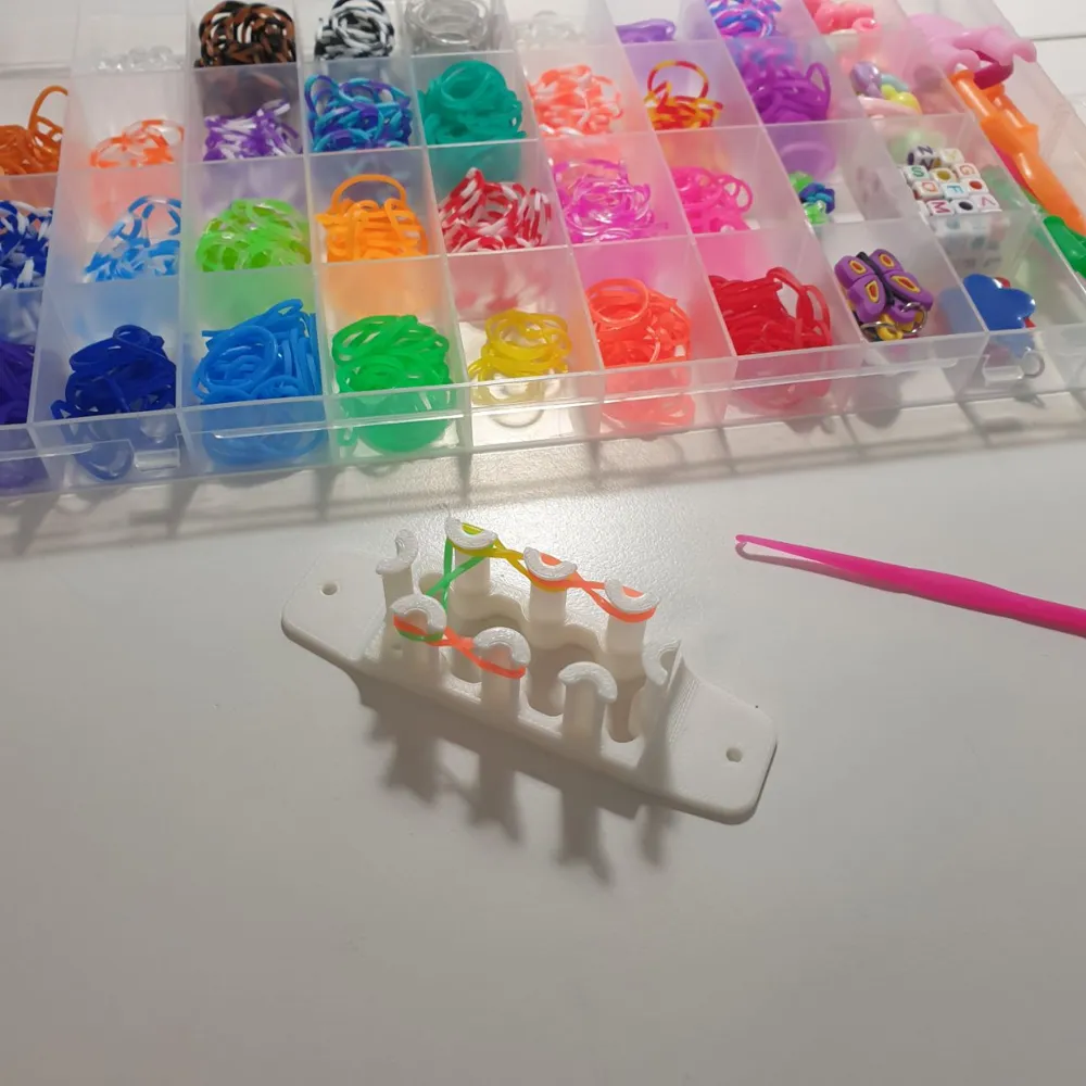 Rubber band loops bracelet knitting tool by 3DDWOR MakerWorld: Download ...