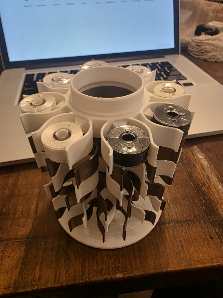 Bobbin holder. Expandable. sewing bobbin thread - Free 3D Print Model ...