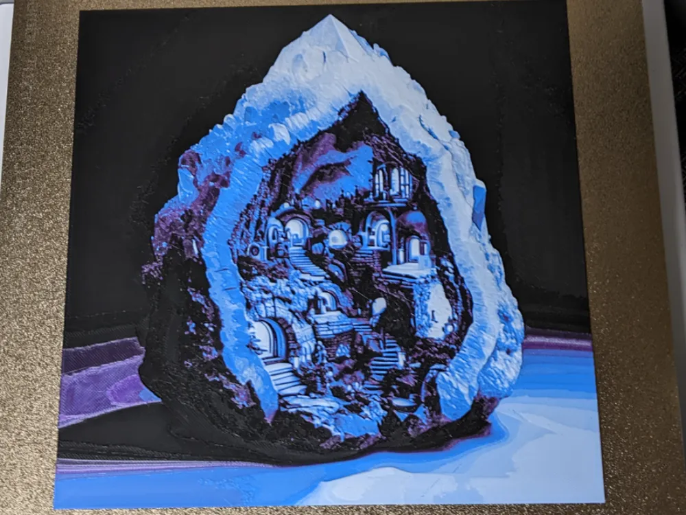 Hobbit Geode City HueForge by ogre56 - MakerWorld