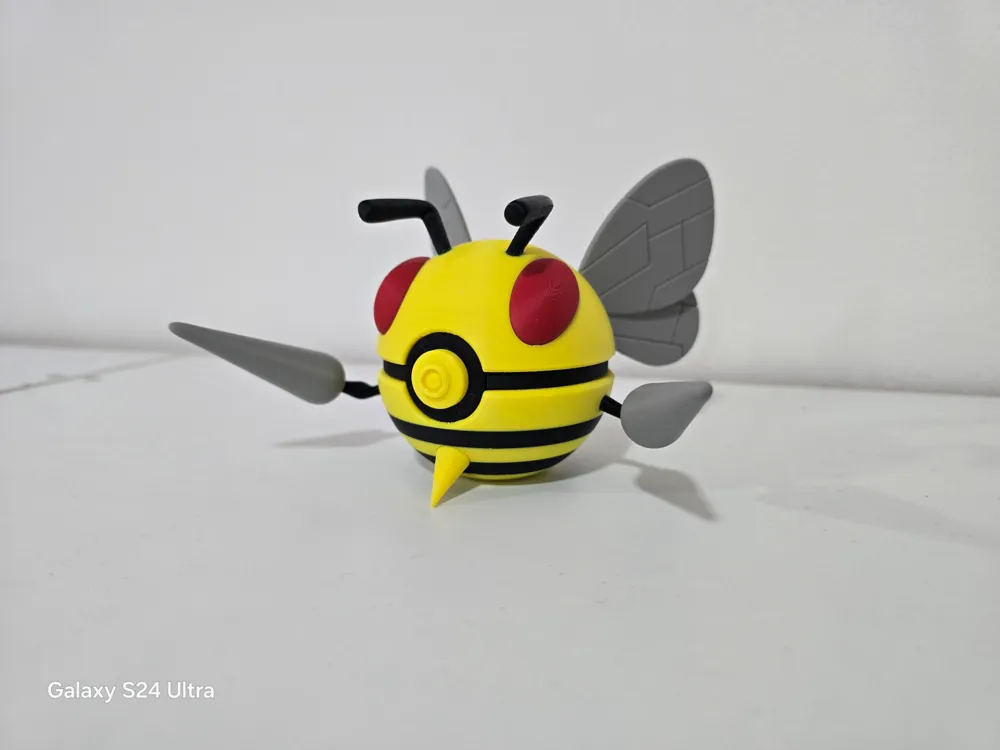 #0015 Beedrill Pokéball - Multiparts - Free 3D Print Model - MakerWorld