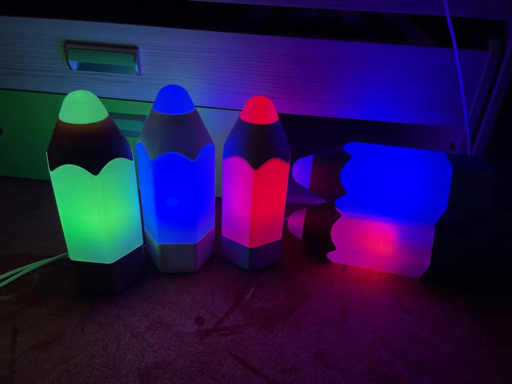 Colorful pencil lamp by rostap - MakerWorld