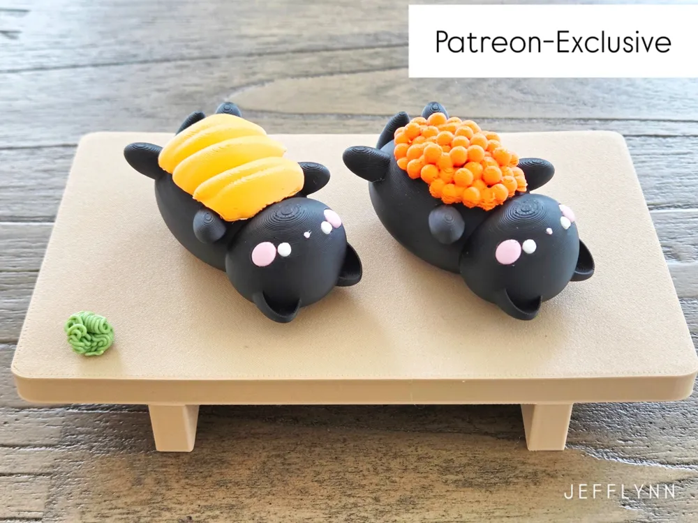 Gato Sushi - Camarón - Modelo de impresión 3D gratuito - MakerWorld