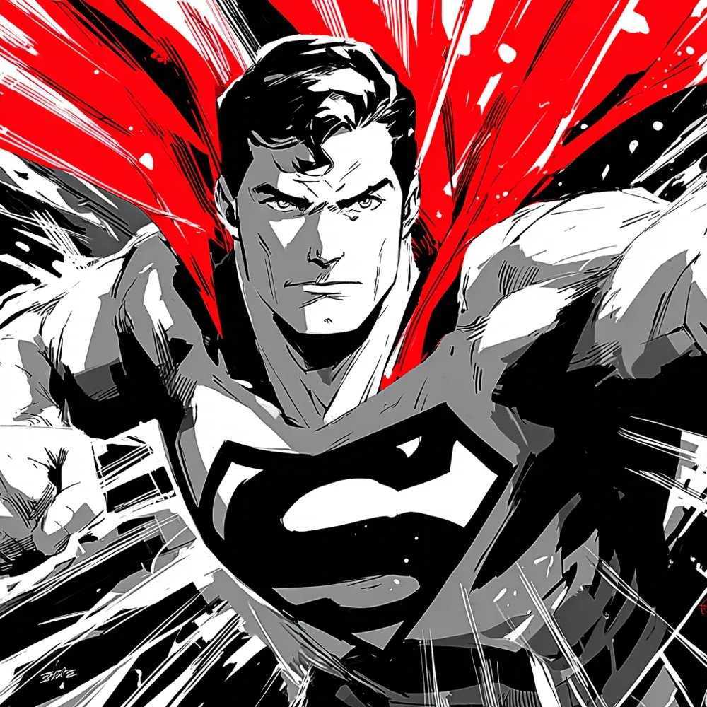 Superman – Man of Steel Meets Monochrome Beauty - Free 3D Print Model ...