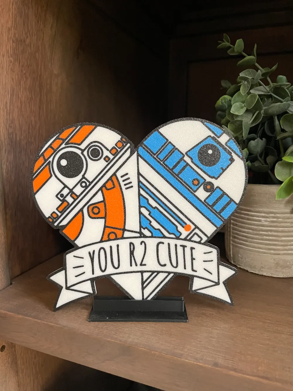 R2D2 Valentine 4 color / Display / Star Wars / art by 3D Prints This ...
