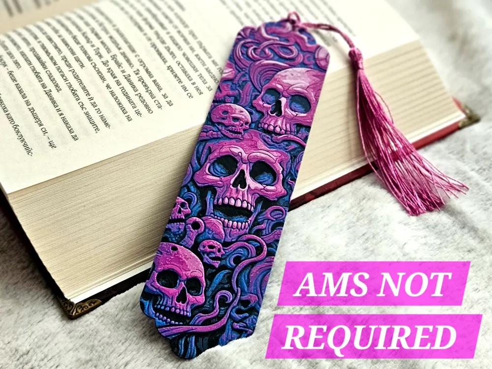 Segnalibro Teschio Magenta da C3D MakerWorld: Scarica Modelli 3D Gratuiti