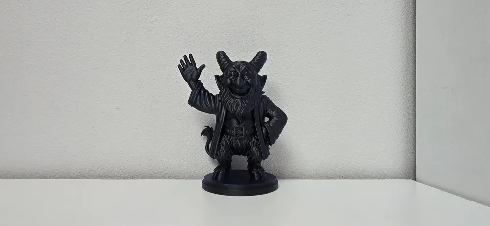 Waving Cloaked Demon Holiday Figurine - Free 3D Print Model - MakerWorld