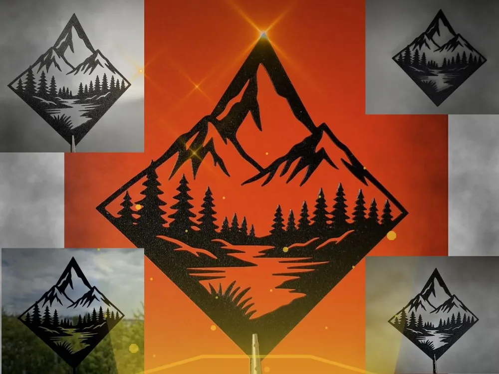 Mountain Landscape Wall Art by 2D Wall ArtMakerWorld: Download Free 3D ...