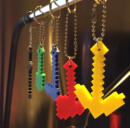 Minecraft tools keychains by SPZKY - MakerWorld