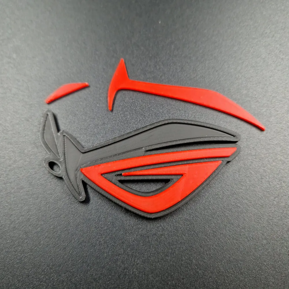 Asus ROG Keychain - (High Resolution) - Free 3D Print Model - MakerWorld