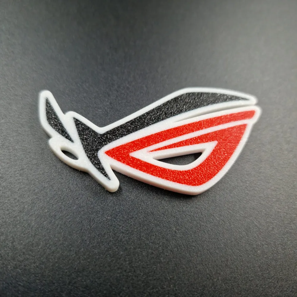 Asus ROG Keychain - (High Resolution) - Free 3D Print Model - MakerWorld