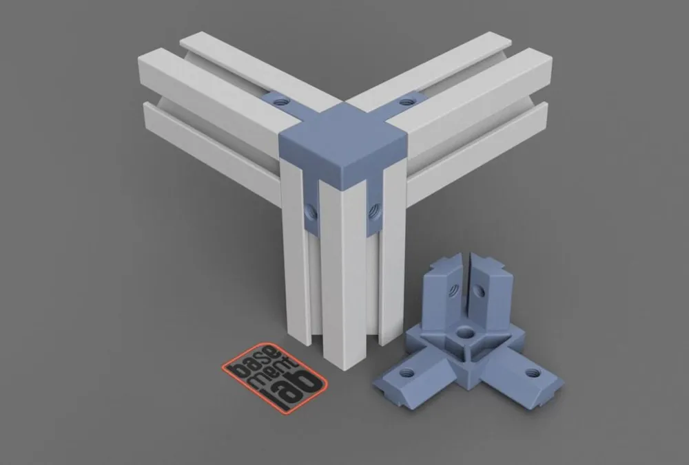 Connector 3Way Corner Bracket _Profile 2020 by BasementLAB MakerWorld: Download Free 3D Models