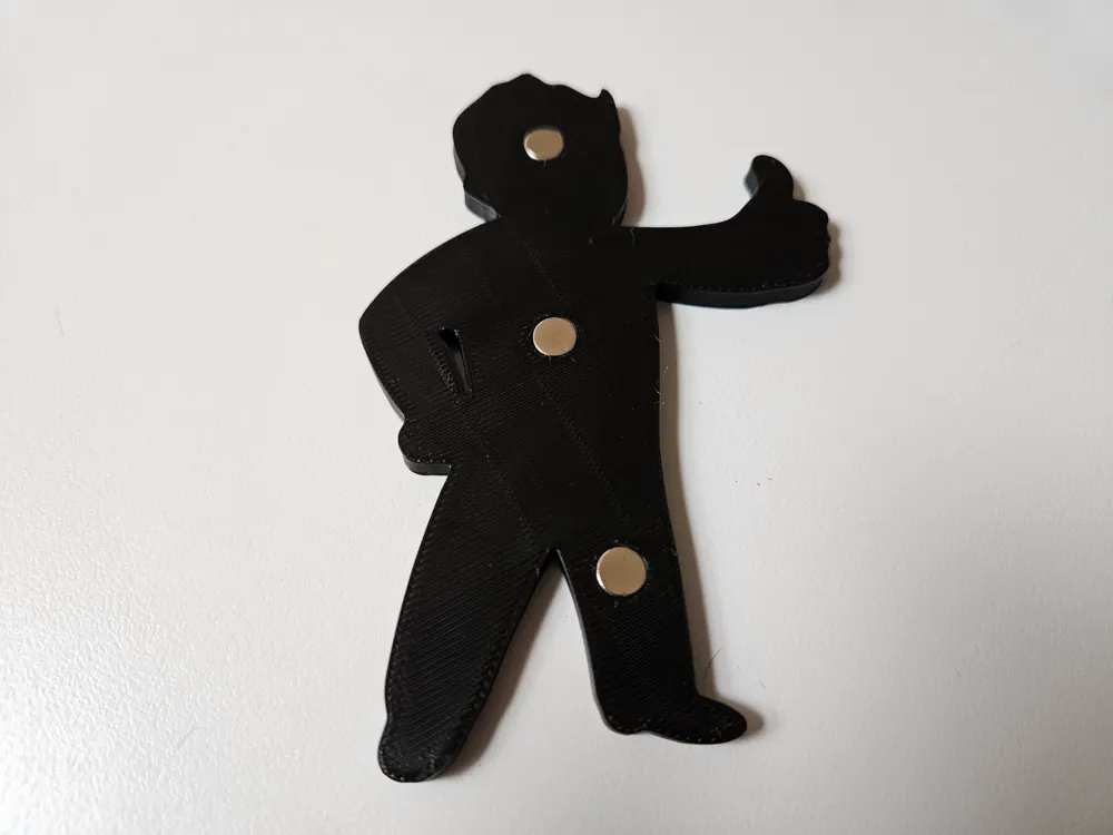 Fallout Vault Boy Fridge Magnet - 3 Sizes by Derek - MakerWorld