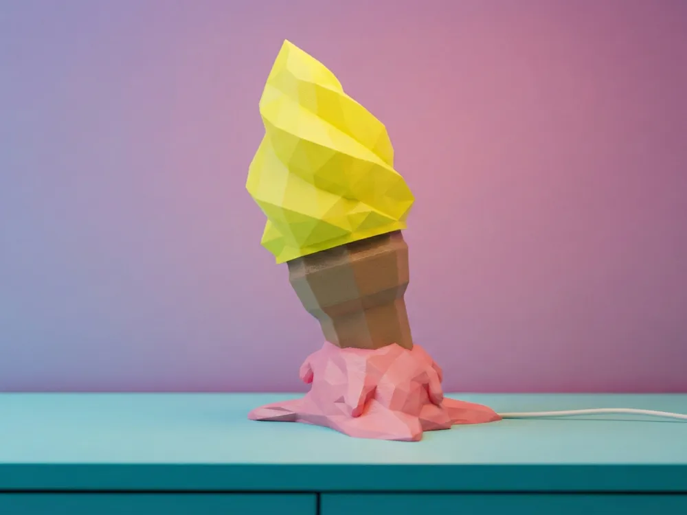 Ice Cream Lamp - Free 3D Print Model - MakerWorld