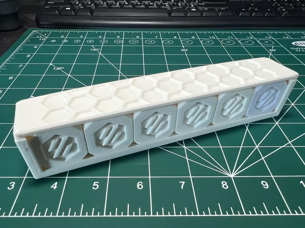 Stackable cube shelf for 30 mm. printed cube (Bambu Cube, Orca Cube ...