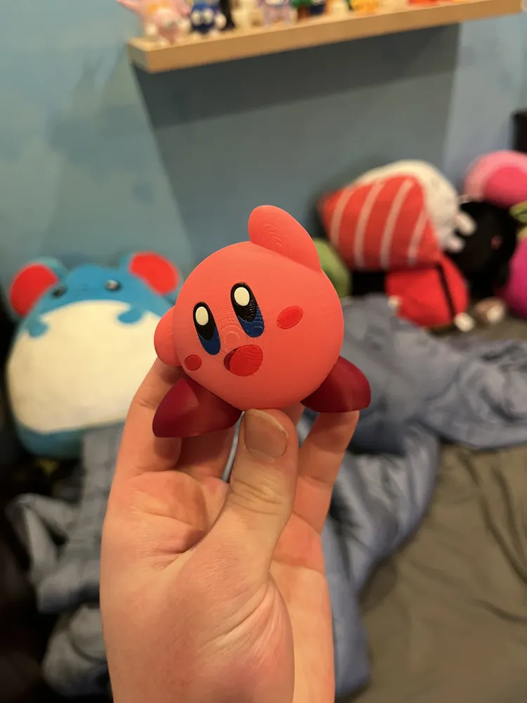Kirby From Kirby Air Riders No AMS - Free 3D Print Model - MakerWorld