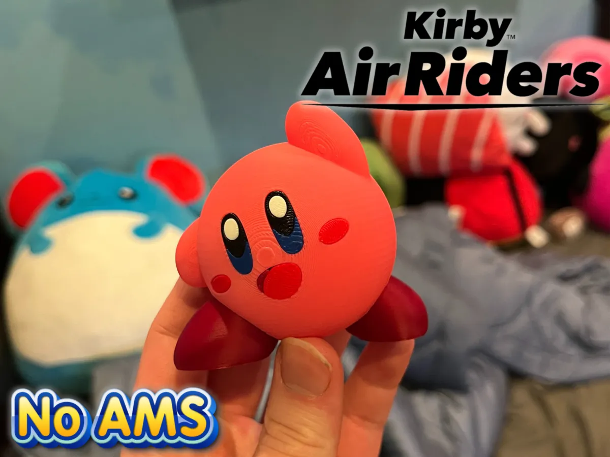 Kirby From Kirby Air Riders No AMS - Free 3D Print Model - MakerWorld
