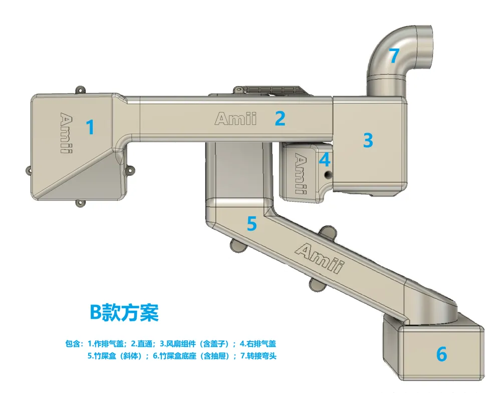 P1S Fully Enclosed Silent Exhaust System (X1C Compatible) - Free 3D ...