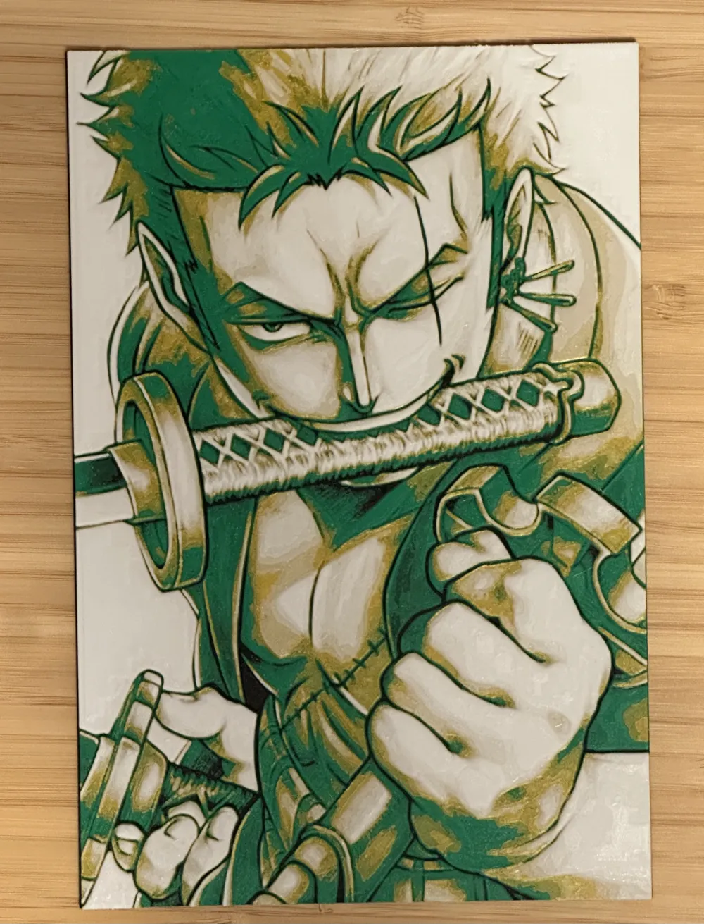 Roronoa Zoro - 4 color Hueforge by D - MakerWorld