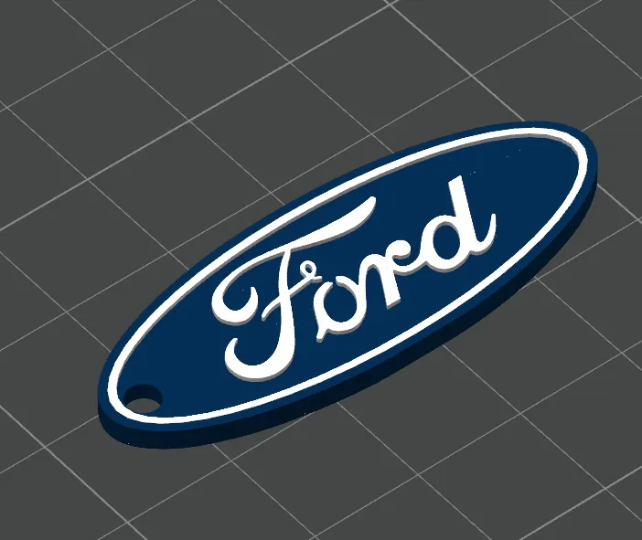 Ford Keychain - Free 3D Print Model - MakerWorld