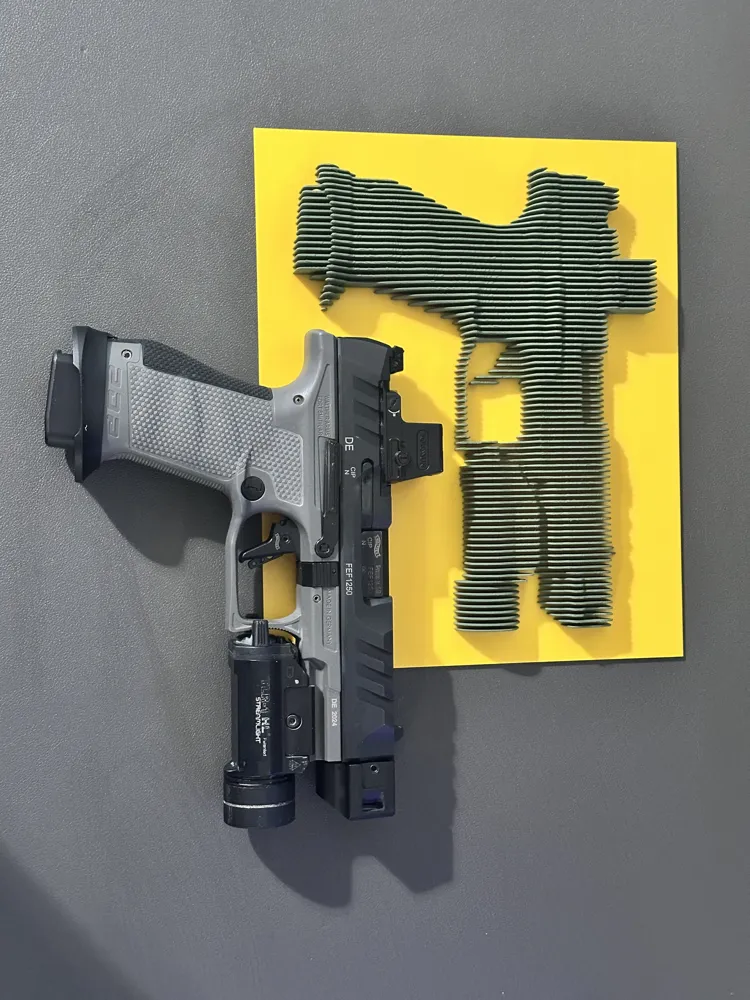 Walther PDP PRO SD Layered 3D Wall Art - Free 3D Print Model - MakerWorld
