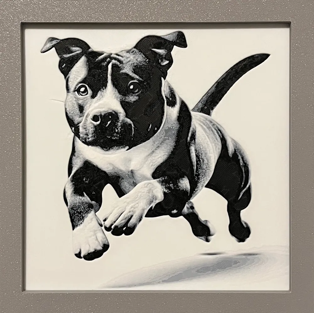 Staffie American stafforshire terrier run Hueforge by Olivier3d68 ...