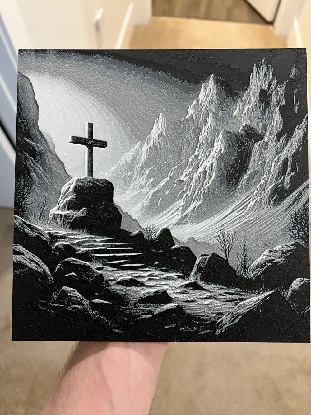 Easter Cross Art Hueforge by RP47 Designs - MakerWorld