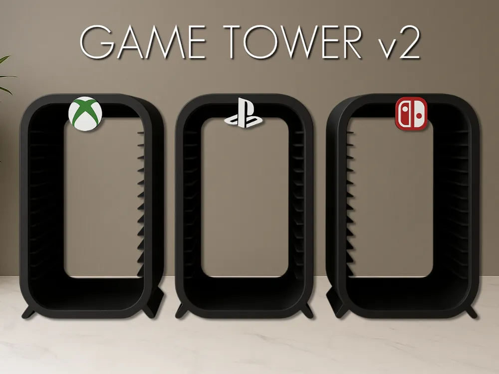 Games Tower V2 - Video Games Storage ∞ stackable - Free 3D Print Model ...
