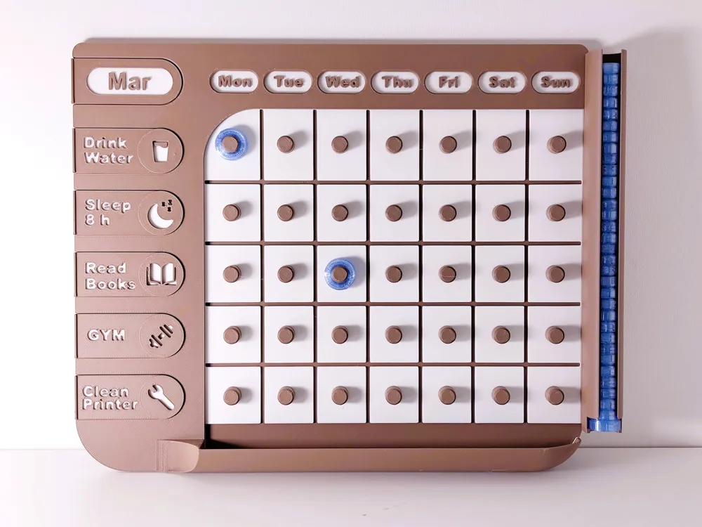 Habit Tracker by YETI 3design MakerWorld: Download Free 3D Models