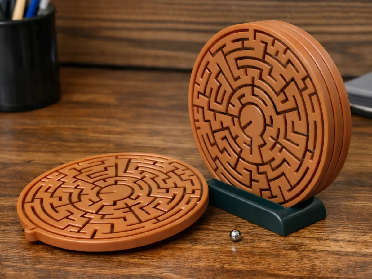 Interactive Maze Coaster Set - Free 3D Print Model - MakerWorld