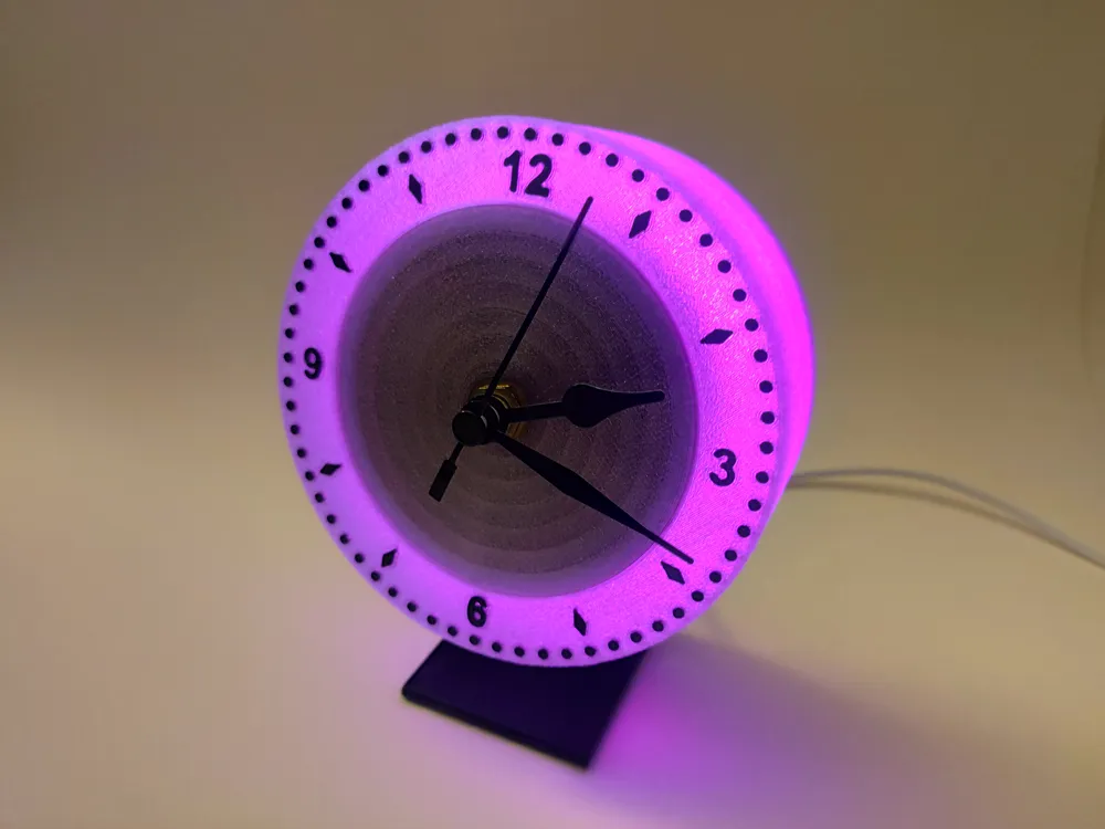 Glow Clock by coverv MakerWorld: Download Free 3D Models