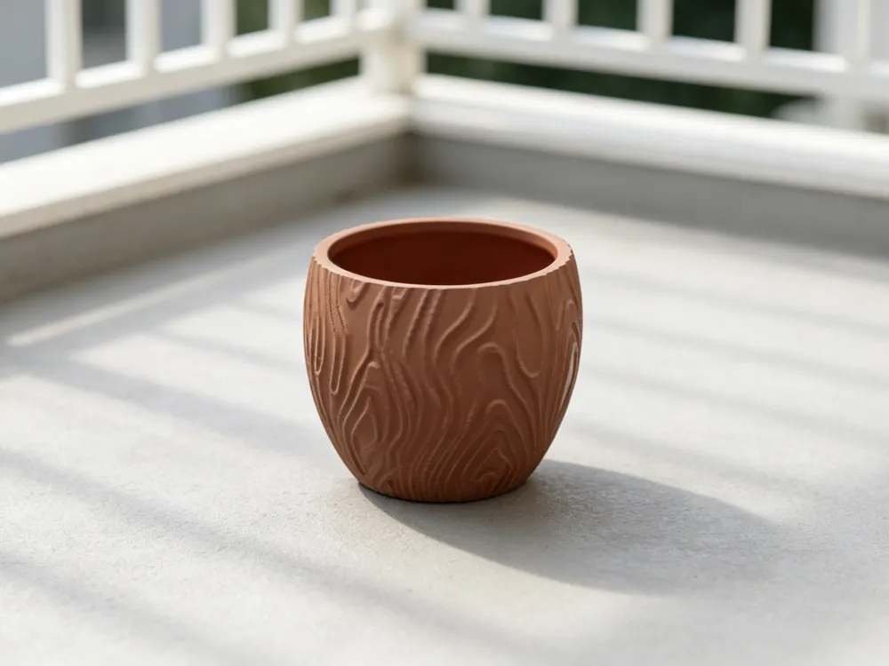 Small round flowerpot 2 - Free 3D Print Model - MakerWorld