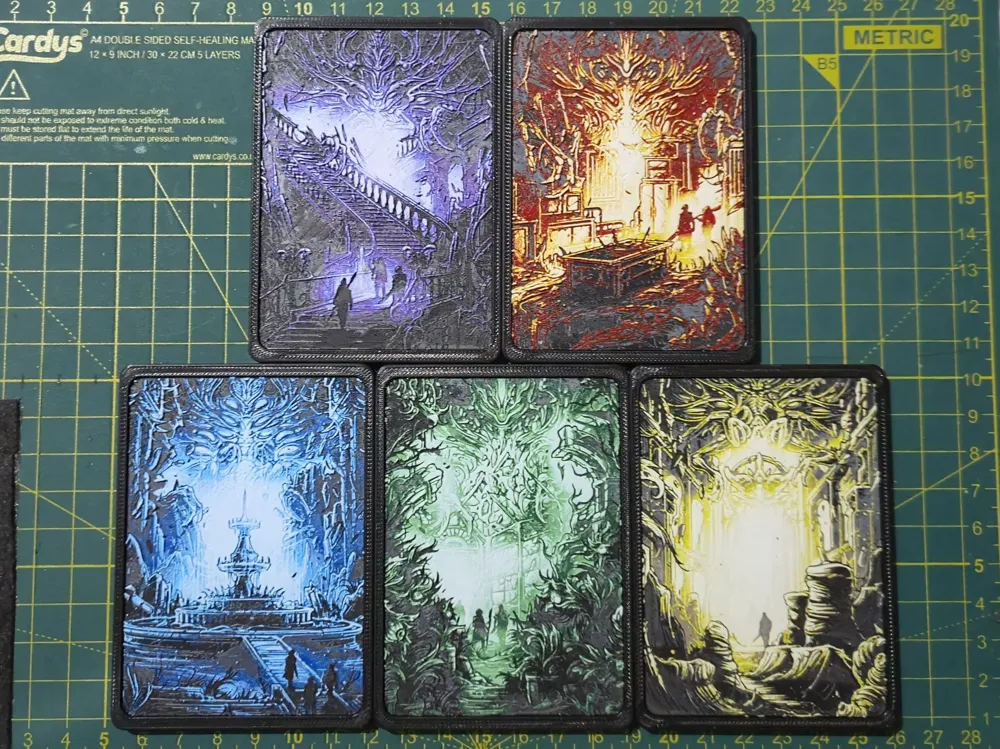 MTG Commander Deck Box inlay Duskmourn Lands - Free 3D Print Model ...