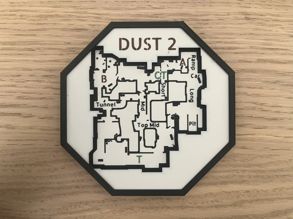Cs2 Maps Frame - Dust2 by Adorno MakerWorld: Download Free 3D Models