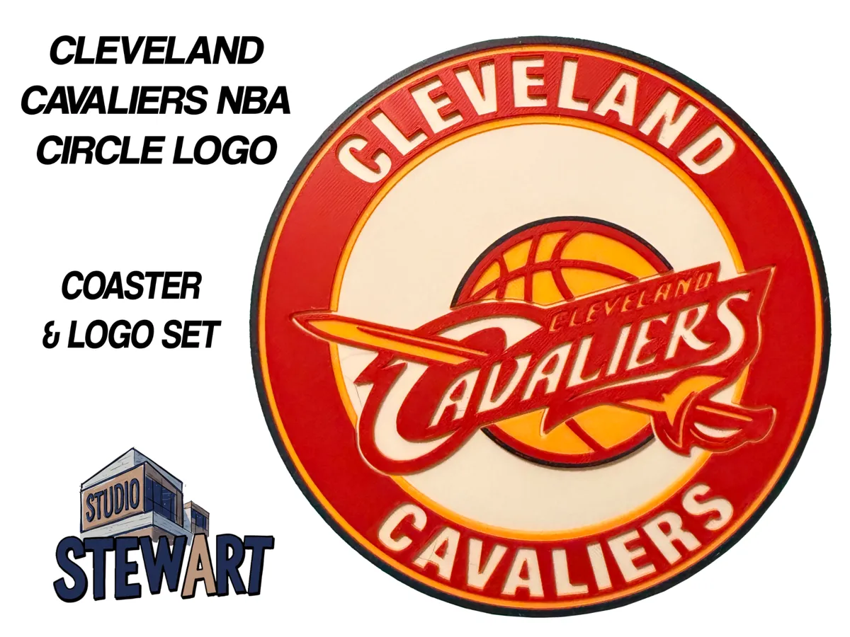Cleveland Cavaliers NBA LOGO - COASTER/OFFICE SIGN - Free 3D Print ...