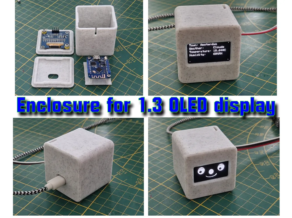 enclosure for 1.3"OLED display by 3D-Maker MakerWorld: Download Free 3D ...