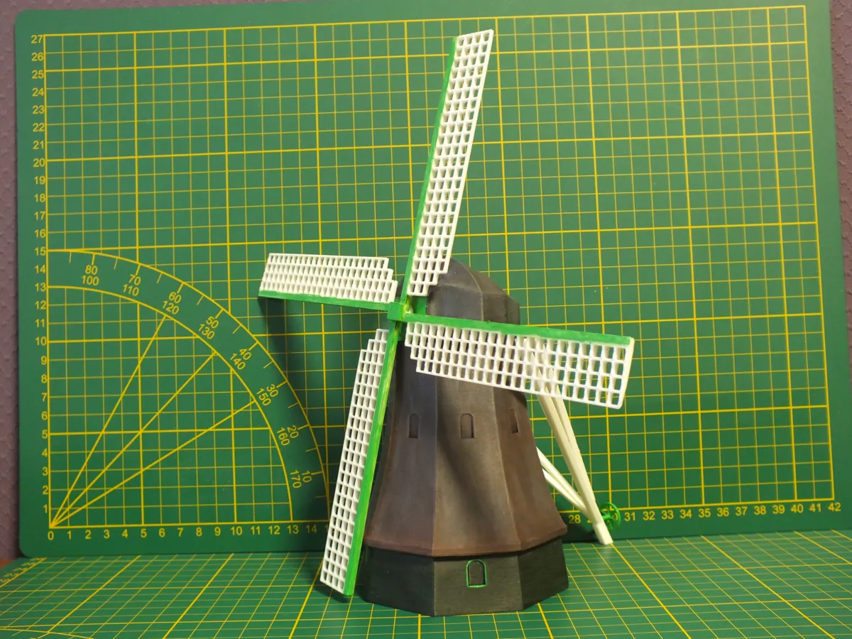 Dutch Smock Windmill Dutch Mill scale HO 1:87 - Free 3D Print Model ...