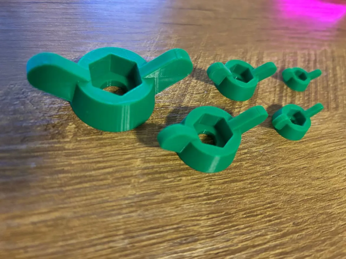 Wing nuts M10 M8 M6 M5 M4 - Free 3D Print Model - MakerWorld