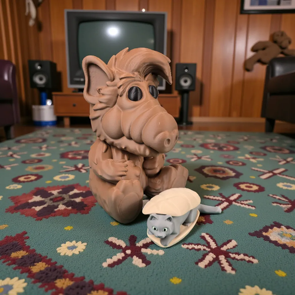 Baby ALF Gordon Shumway & The Lucky Cat Sandwich - Free 3D Print Model ...