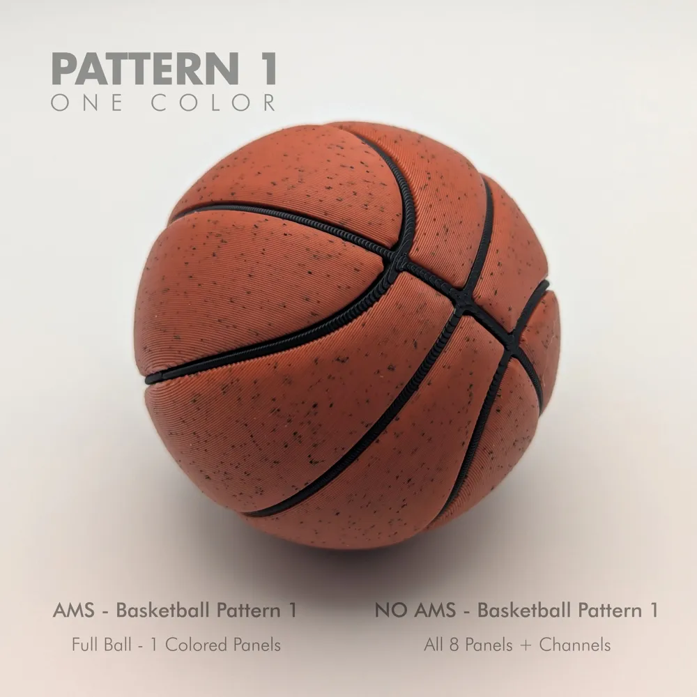 Multi-Color Basketball – No AMS required - Free 3D Print Model - MakerWorld