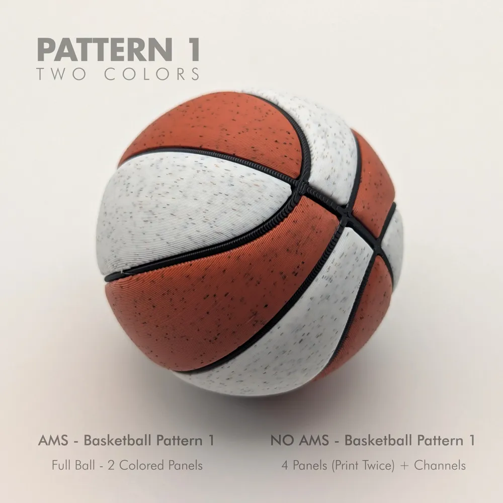 Multi-Color Basketball – No AMS required - Free 3D Print Model - MakerWorld
