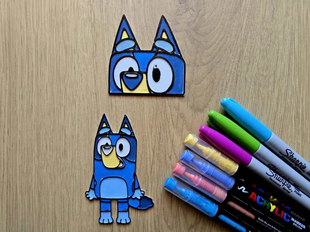 Bluey Diy Coloring Craft Creative Dog Fun Gift by Merilno3D - MakerWorld