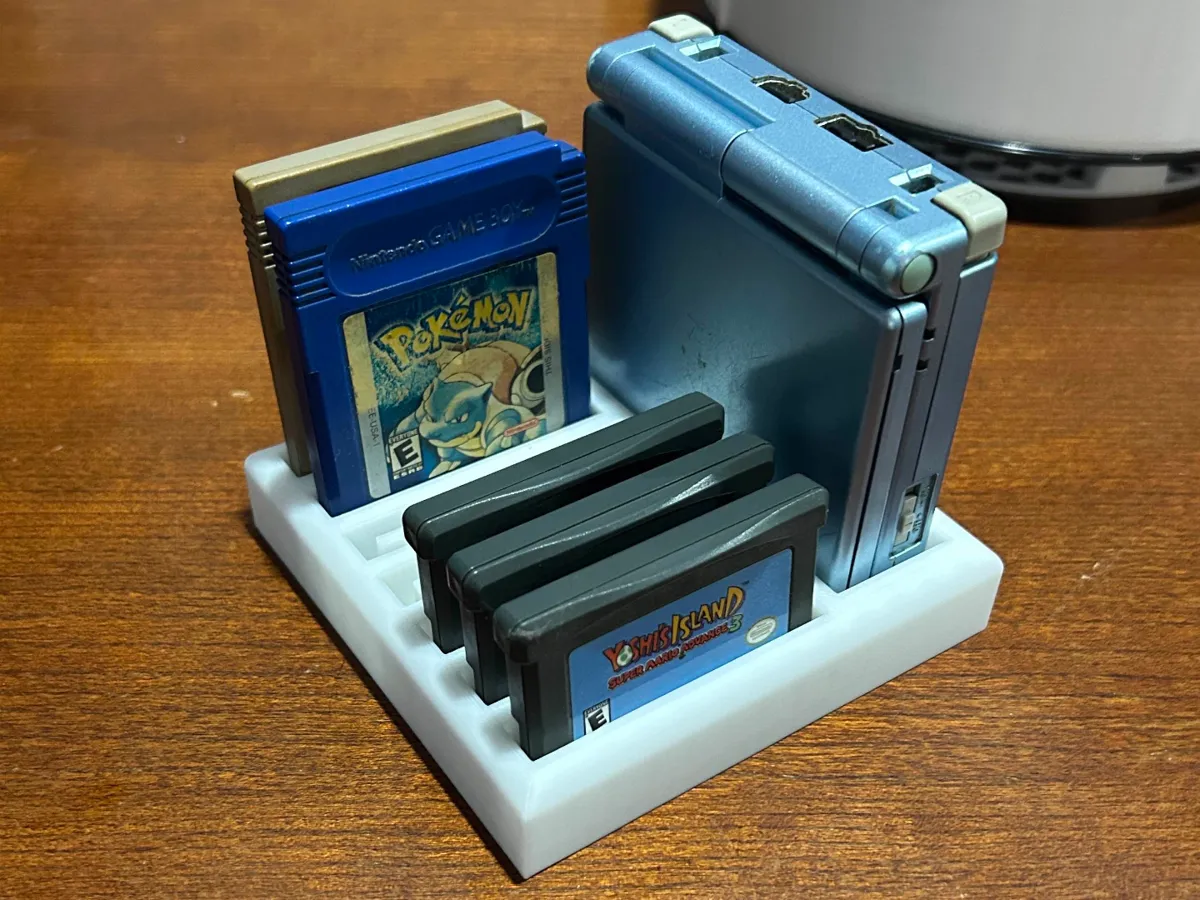 GBA SP and Games Holder - Free 3D Print Model - MakerWorld