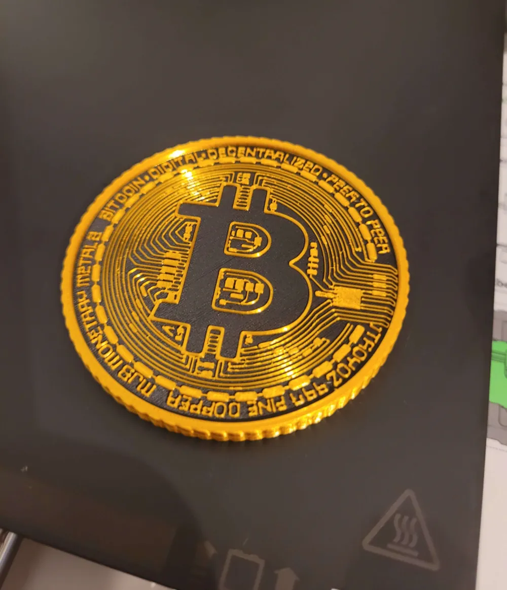 Bitcoin by 3DDesigner (High Resolution) Remixed by R3DPanda - MakerWorld