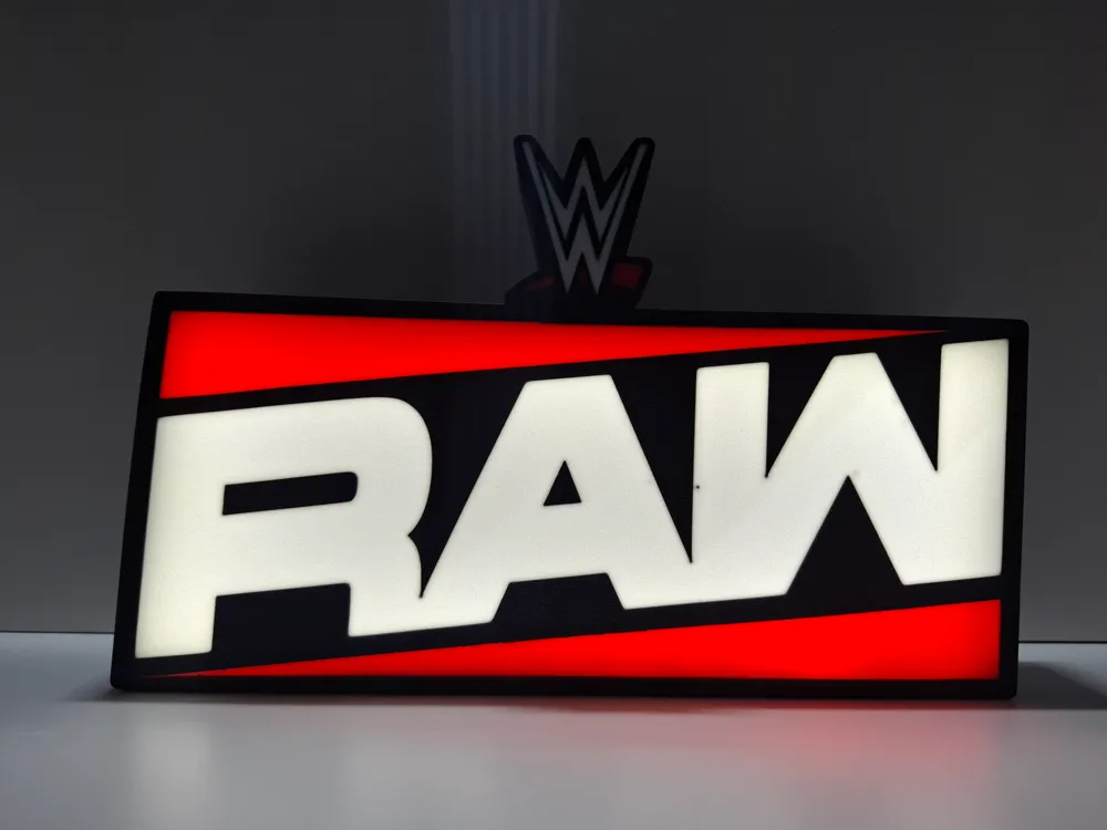 WWE RAW Lightbox / Logo - Free 3D Print Model - MakerWorld