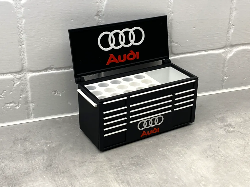 Audi inspired Desk Toolbox Pen holder organizer - Free 3D Print Model ...