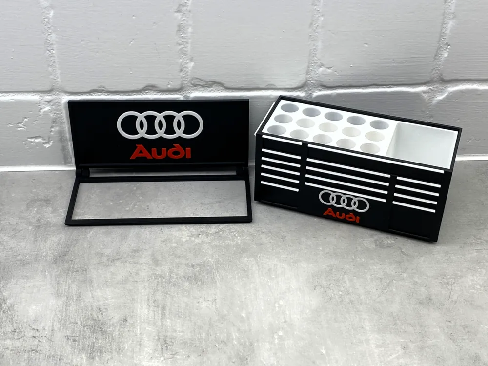Audi inspired Desk Toolbox Pen holder organizer - Free 3D Print Model ...