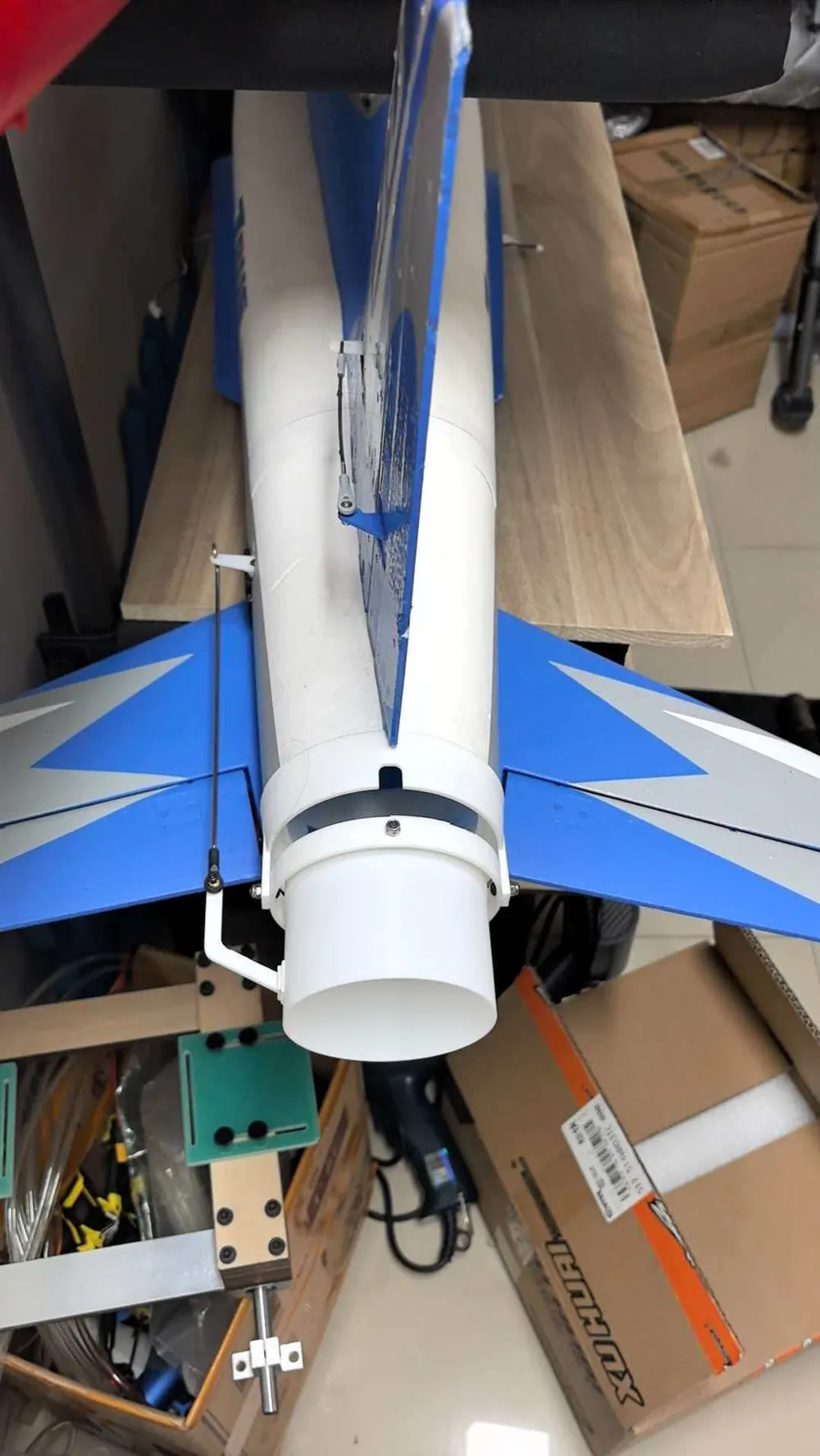 Bico vetorial para modelo de asa voadora Zeus com duto de 90mm - Modelo ...