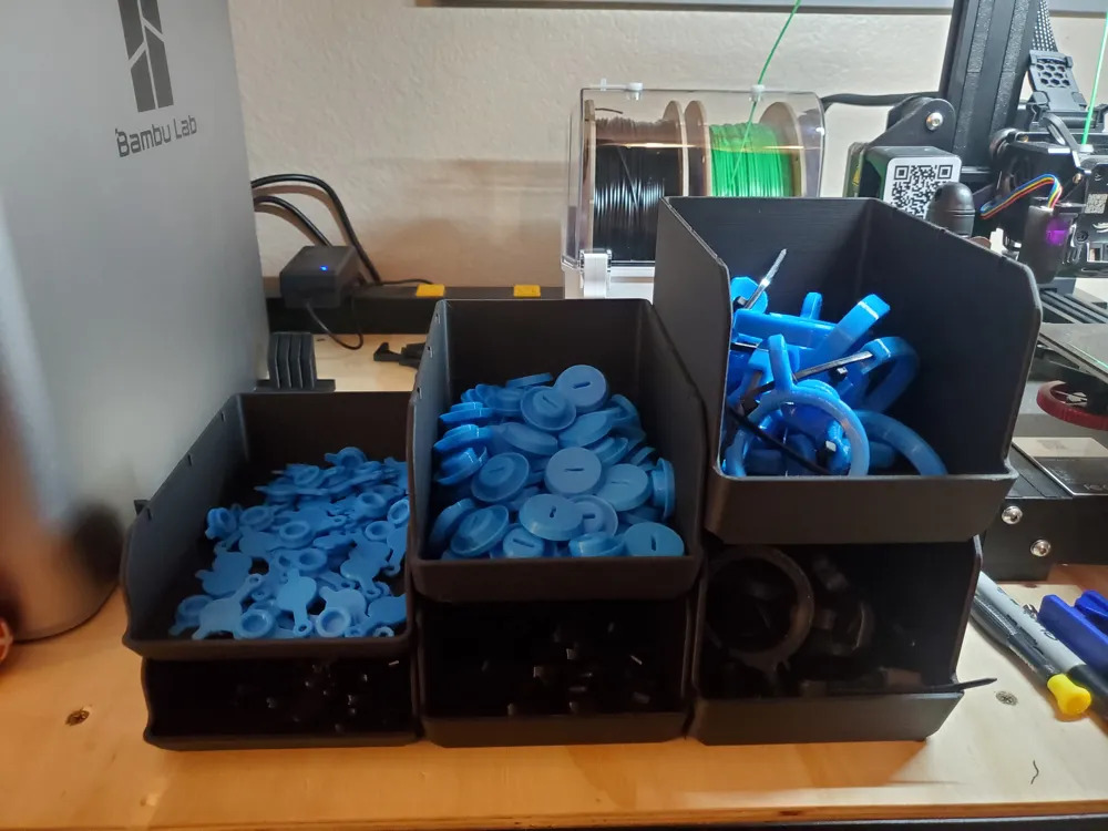 Stackable Parts Bins by Roland Deschain MakerWorld: Download Free 3D Models